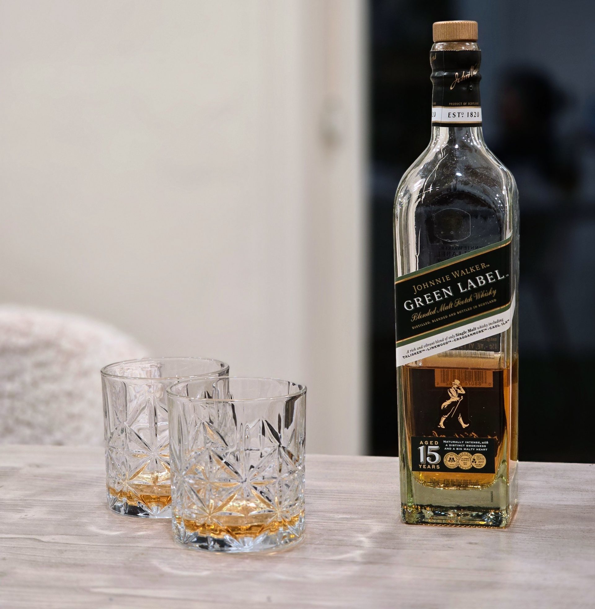 Timeless Elixir: Unveiling the Green Label 15 Years Whiskey – Whiskey ...
